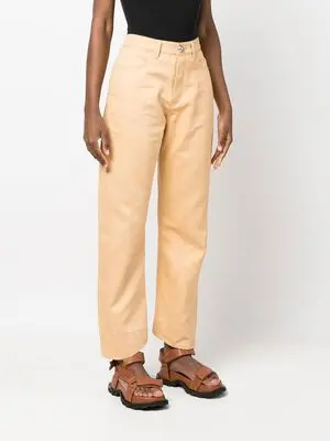 JIL SANDER High-waisted Tapered Jeans - Neutrals