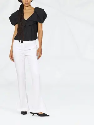 Balmain Flared Tailored Trousers - White