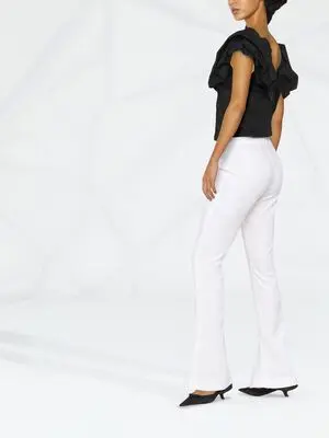 Balmain Flared Tailored Trousers - White