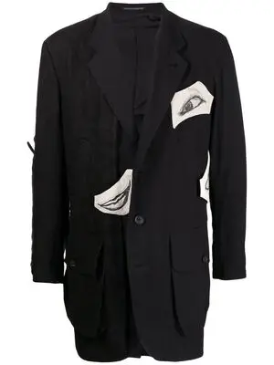 Yohji Yamamoto Notched Lapel Jackets For Men