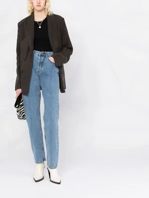 ANINE BING High-waisted Straight-leg Jeans