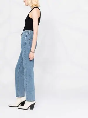 ANINE BING High-waisted Straight-leg Jeans