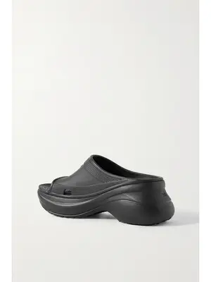 Balenciaga Crocs Pool Perforated Slides - Black