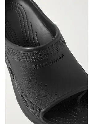 Balenciaga Crocs Pool Perforated Slides - Black