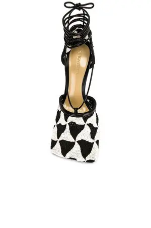Bottega Veneta Stretch Lace-up Sandals - String & Black