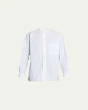 3.1 Phillip Lim Band-collar Relaxed Sport Shirt - White