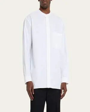 3.1 Phillip Lim Band-collar Relaxed Sport Shirt - White
