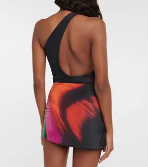 LOUISA BALLOU Double Ring Printed Miniskirt - Multicoloured
