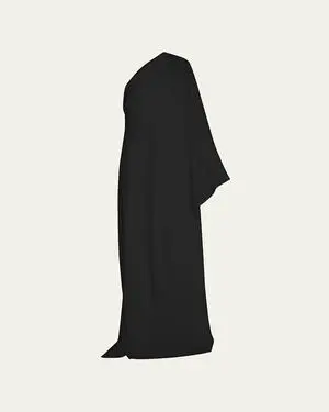 THE ROW THE ROW Sparrow Draped One-Shoulder Gown - Black