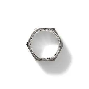 John Hardy Carved Chain Band Ring