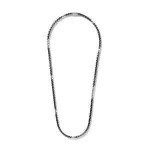 John Hardy Box Chain Necklace, Dark 4.8mm - Silver