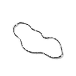 John Hardy Box Chain Necklace, Dark 4.8mm