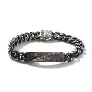 John Hardy Reticulated Curb Chain Bracelet - Silver