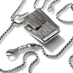 John Hardy Bamboo Striated Pendant Necklace