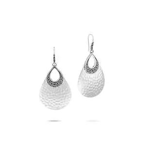John Hardy Classic Chain Hammered Teardrop Earrings