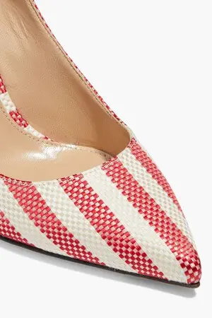 SERGIO ROSSI Striped Jacquard Pumps