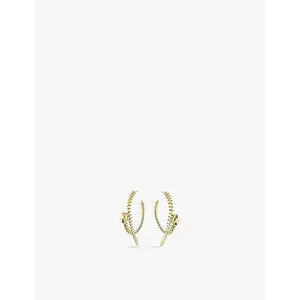 SHAUN LEANE Serpent Trace Hoop Earrings - Yellow Gold Vermeil