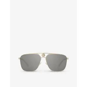 Versace Ve2238 Aviator-frame Sunglasses - Gold