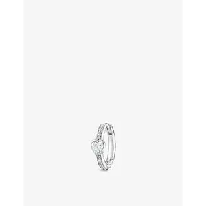 THOMAS SABO Heart Sterling-silver Single Hoop Earring - White