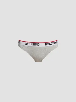 Moschino Logo Band Briefs - Grey