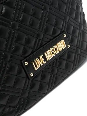 Moschino Quilted Embossed-logo Tote Bag
