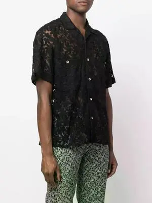 Andersson Bell Semi-sheer Floral-lace Shirt