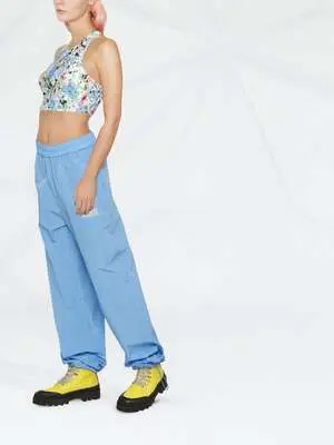 GANNI Cropped Floral Print Sleeveless Top