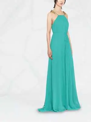 Patrizia Pepe Chain-link Neck Strap Maxi Dress