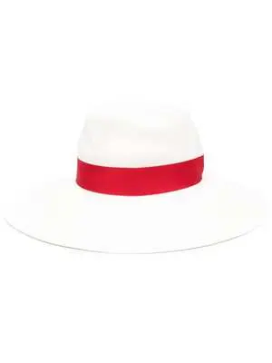 Borsalino Straw Sun Hat - White
