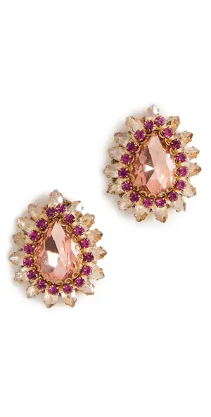 Deepa Gurnani Deepa Gurnani Leesha Crystal Earrings One-color