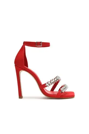 Schutz Linsey Nubuck Sandal - Red