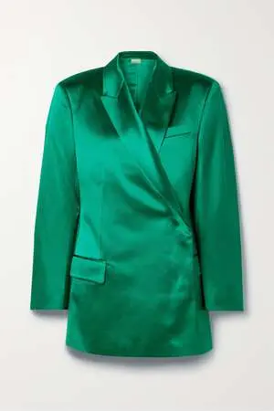 Gucci Love Parade Double-breasted Silk-satin Blazer