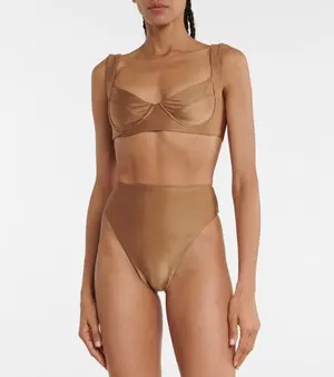 Jade Swim Incline High-rise Bikini Bottom - Pink