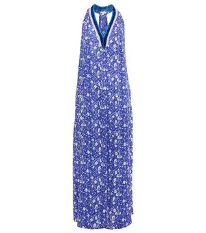 Poupette St Barth Nava Floral Maxi Dress - Blue