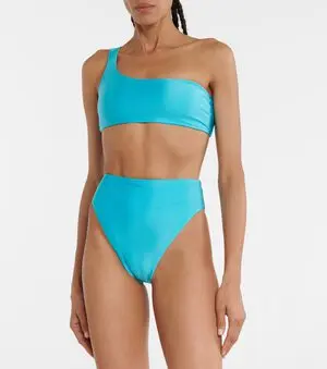 Jade Swim Incline High-rise Bikini Bottoms - Blue