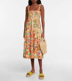Poupette St Barth Triny Printed Midi Dress