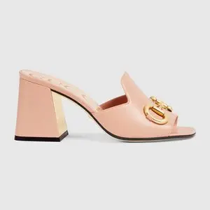 Gucci Slide Sandal With Horsebit Leather - Neutral