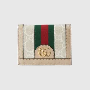 Gucci Ophidia Card Case Wallet - White
