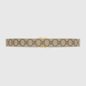 Gucci Gg Thin Marmont Belt Gg Canvas