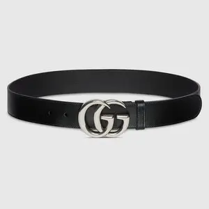 Gucci Gg Marmont Leather Belt - Black