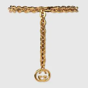 Gucci - Gucci Chain Belt With Interlocking G Charm