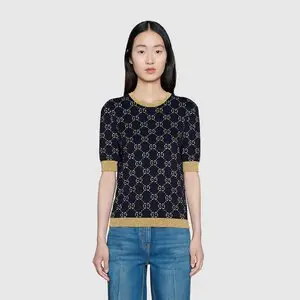 Gucci Gg Cotton Lamé Top