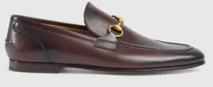Gucci Brwon Leather Jordaan Loafer