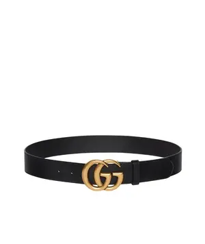 Gucci Gg Marmont Wide Belt - Black