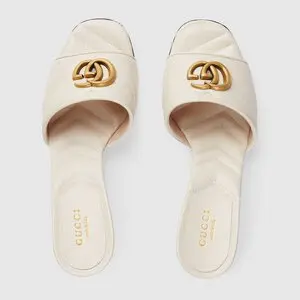 Gucci Double G Slide Sandal Leather