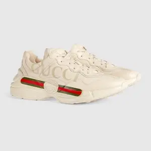 Gucci Rhyton Sneaker With Logo - White