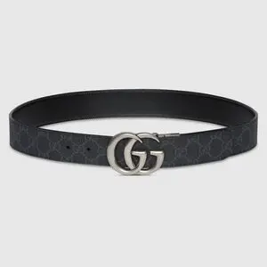 Gucci Gg Marmont Reversible Belt - Black