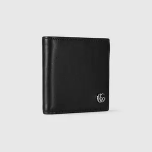 Gucci Gg Marmont Bi-fold Wallet Leather - Black