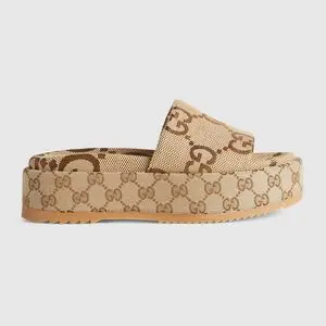 Gucci Women's Mid Heel Platform Slides