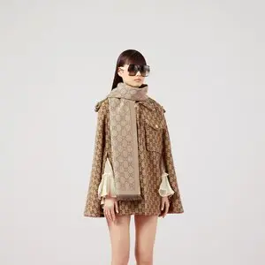 Gucci Gg Wool Scarf - Beige